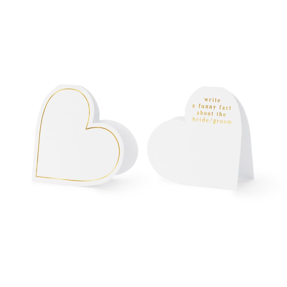 Bordkort hjerte, bryllup – 10 stk | Festutstyr.no