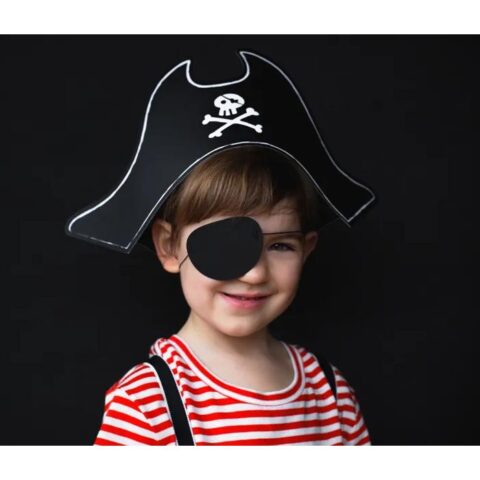 Pirat hatt og øyelapp - barn - Festutstyr.no